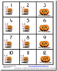 Halloween Calendar Numbers - Classroom Freebies