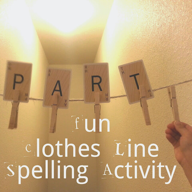 Daily Adventures In Learning: Clothes Line Spelling Activity