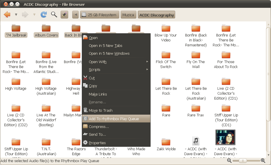 Nautilus "Enqueue In Rhythmbox" Plugin Updated, Can Now Add Folders Recursively ~ Web Upd8 ...
