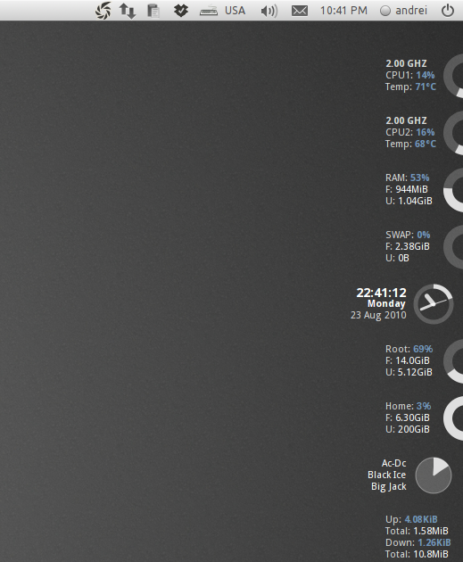 Conky Colors Gets A Beautiful New Cairo Mode, Elementary Theme ~ Web Upd8: Ubuntu / Linux blog
