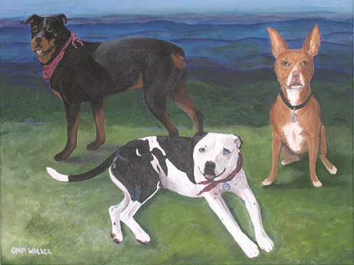 Dog Art and Portraits - Blue Ridge Artist Cindy Walker