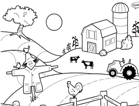DIBUJOS INFANTILES DE GRANJA. COLOREA TU GRANJA