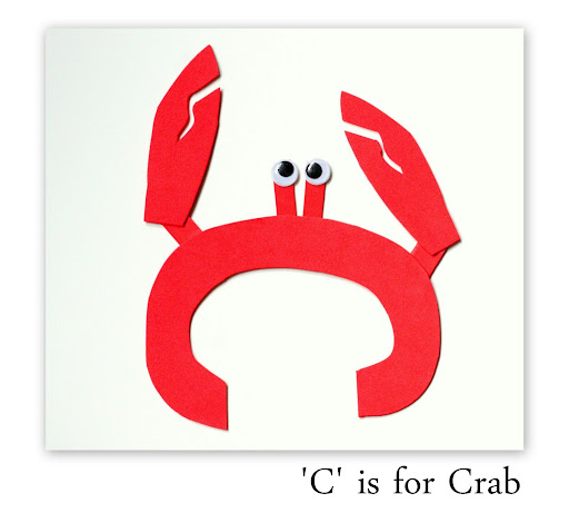 C is for Crab | Letter a crafts, Alphabet preschool, Alphabet crafts