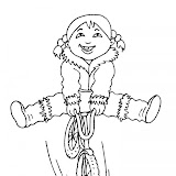 DIBUJOS DE ESQUIMAQLES PARA COLOREAR