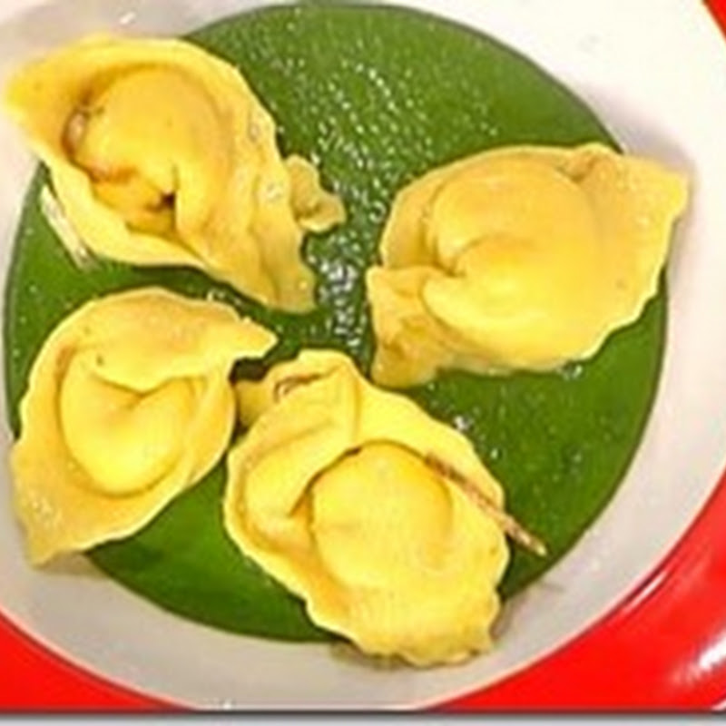 Cappelletti alla ricotta e spinaci con carciofi spadellati