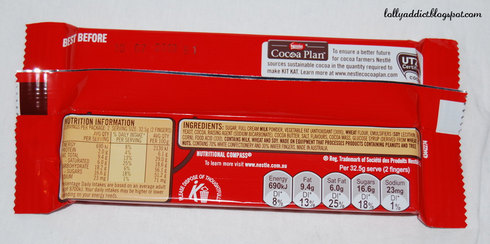 kit kat bar ingredients