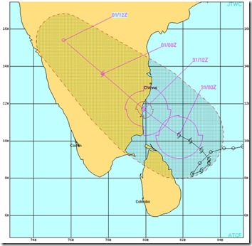 Will Tropical Cyclone 02B ‘NILAM’ miss Chennai