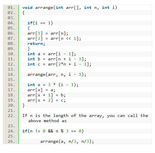 Algo Ramblings: Arranging elements in specific order