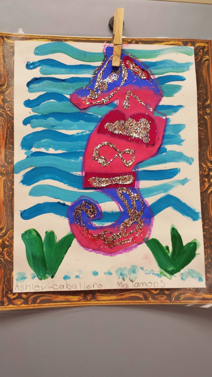 Mrs. Mona Lisa's Art Spot!: 2nd grade Eric Carl inspired seahorses!