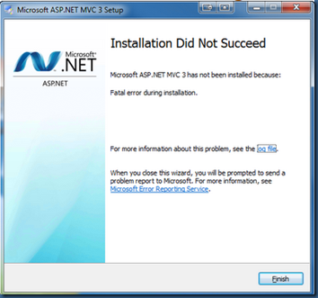 MTG Blog: ASP.NET MVC3のインストールでエラー
