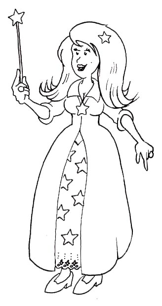 THE FAIRY GODMOTHER COLORING PAGES