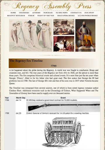A Regency Era Timeline 1799 | The Things That Catch My Eye