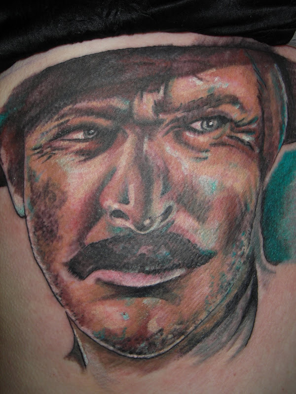Another portait tattoo, this time Lee Van Cleef. Vix at Area-55. : r ...