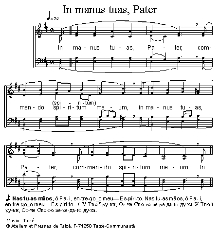 Cantus Mundi: In Manus Tuas, Pater (Taizé)