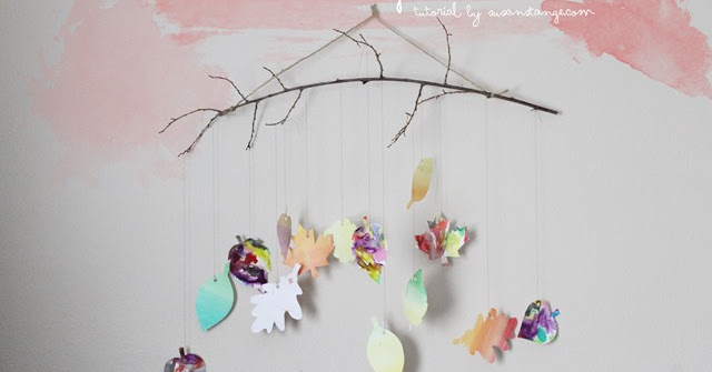 Tutorial: WaterColor Leaf Mobile | Sue's News