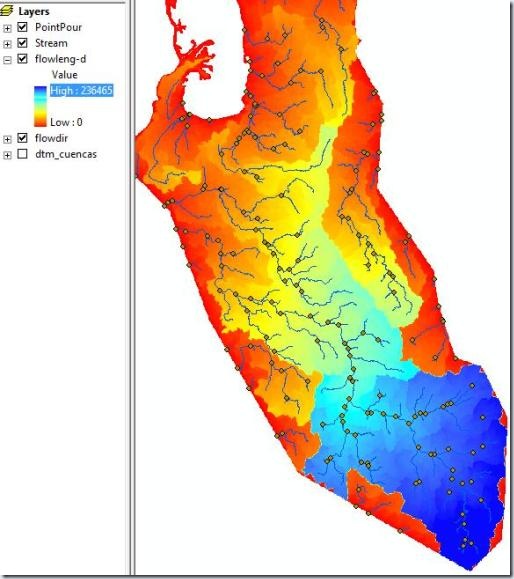 Calcular la longitud de flujo en ArcGis (flow length) - Agua y SIG