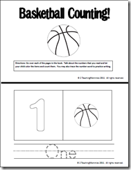 Basketball Counting and Color Books!