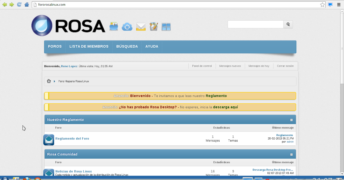 Ciber de Suburbio: Foro Rosa Linux en Español.