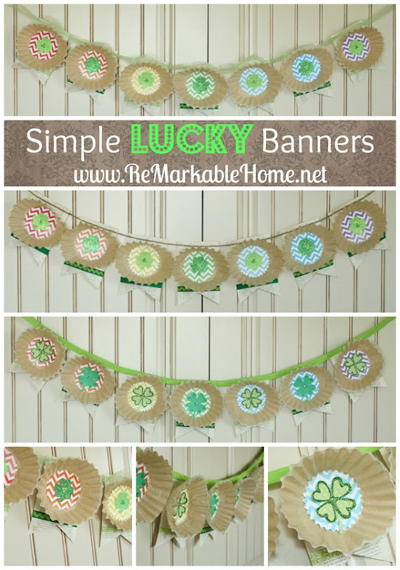 ReMarkable Home: Simple LUCKY Banners: St. Patrick’s Day Craft