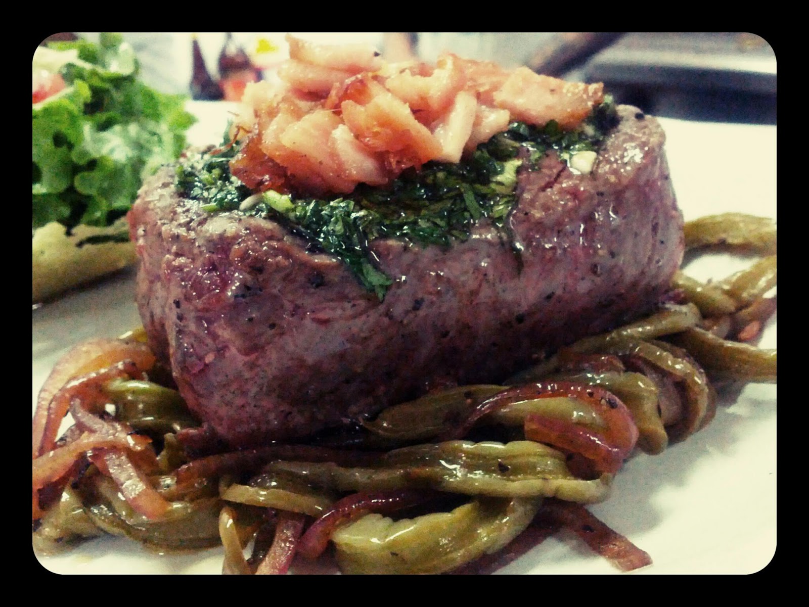 Filete de res con pasta de cilantro. | POR EL GUSTO DE COCINAR