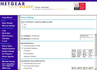 Somnath Sharma: Netgear router PPPoE / Static configuratiin ( DSL ...