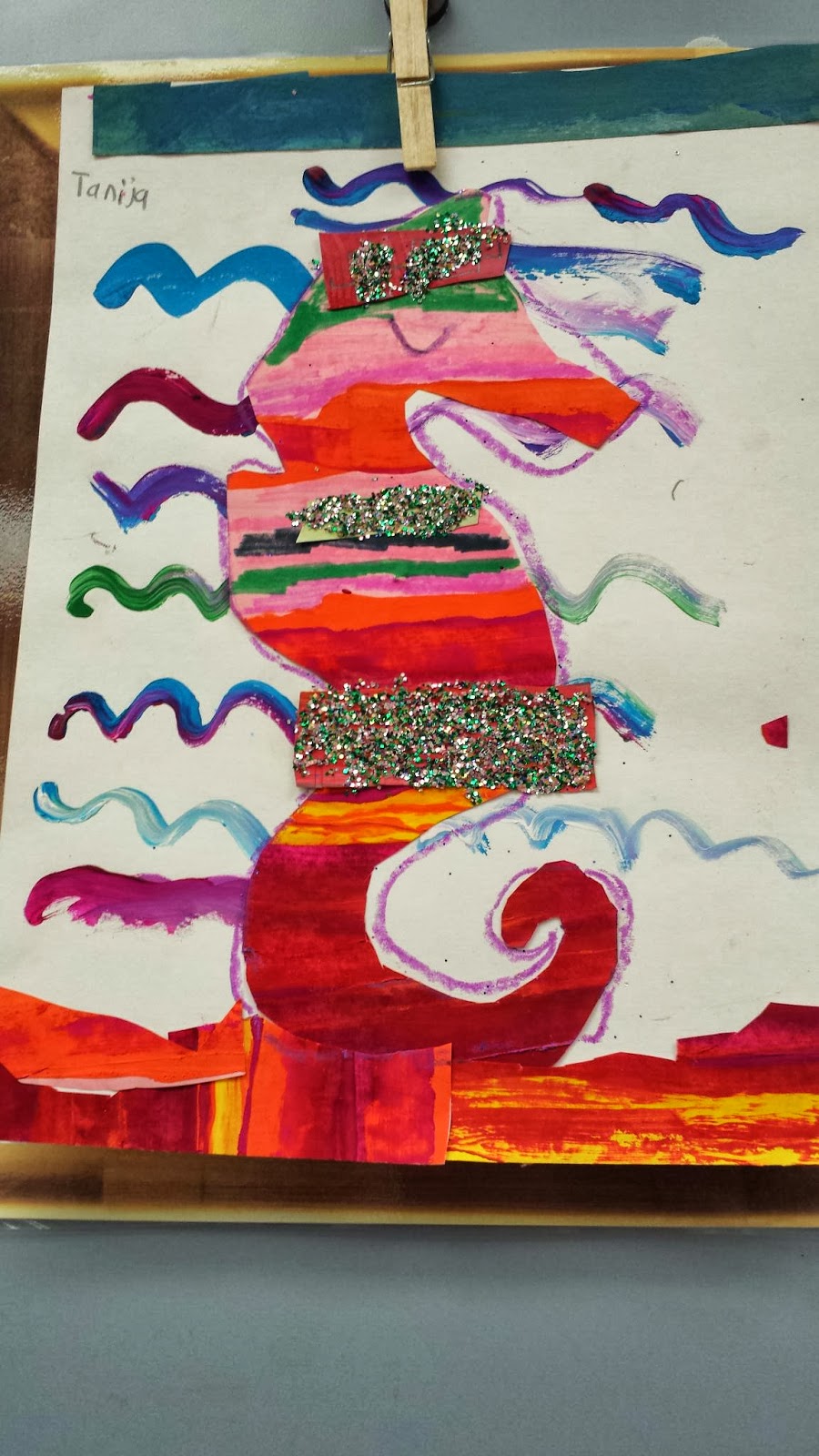 Mrs. Mona Lisa's Art Spot!: 2nd grade Eric Carl inspired seahorses!