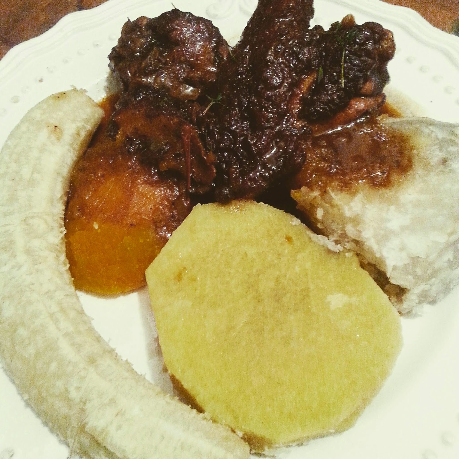 foodismything bpc: Jamaican brown stew chicken.