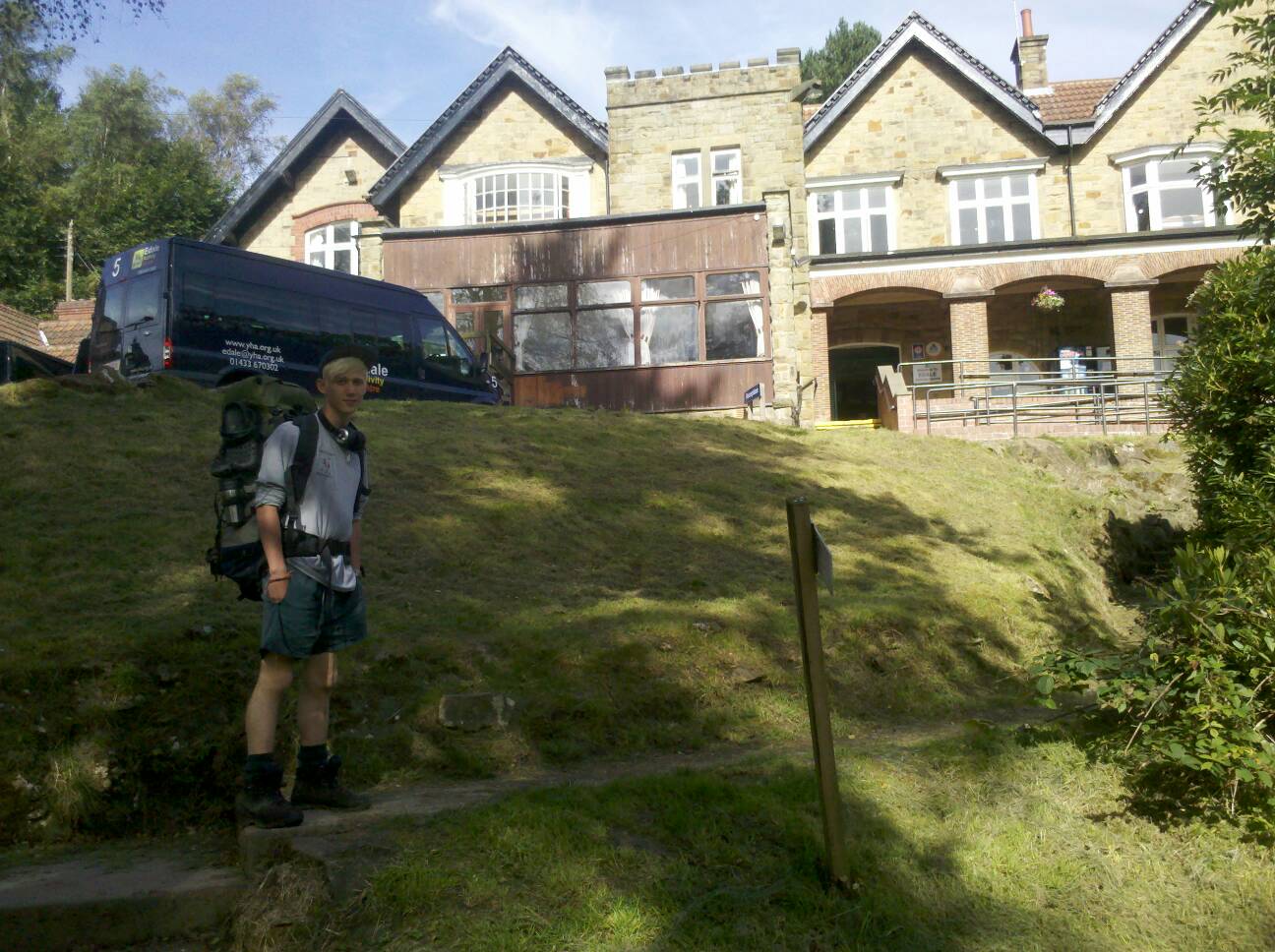 NATIONAL TRAILS WALK 2012/13: Leaving Edale Youth Hostel on 6th August