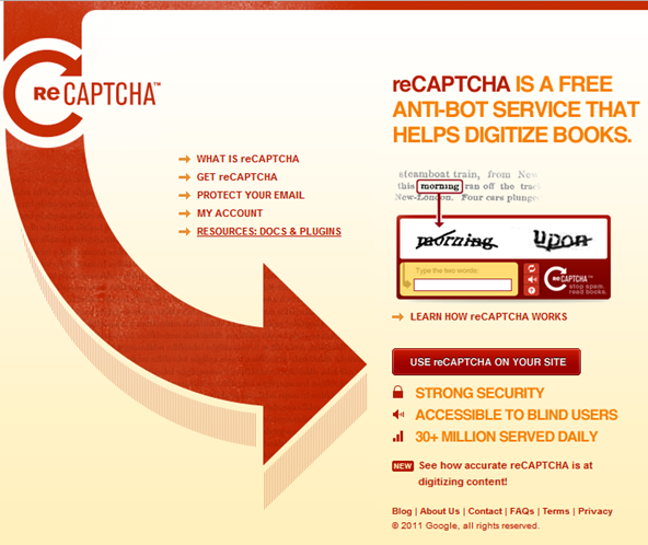 रि-क्याप्चाको रोचक पक्ष [Use reCAPTCHA - Help Digitize Books]