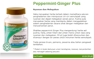 Shaklee Untuk Semua: PEPPERMINT GINGER PLUS