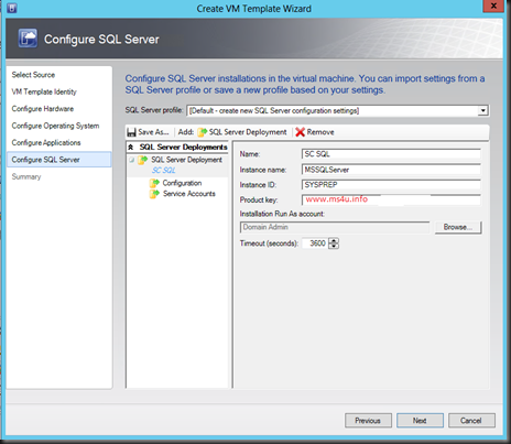 Hybrid Cloud: Create SQL Server Virtual Machine Template