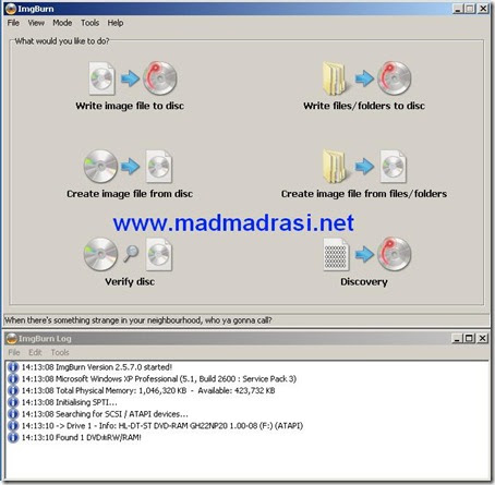 Best free CD, DVD, BD burning tool - ImgBurn 2.5.7.0