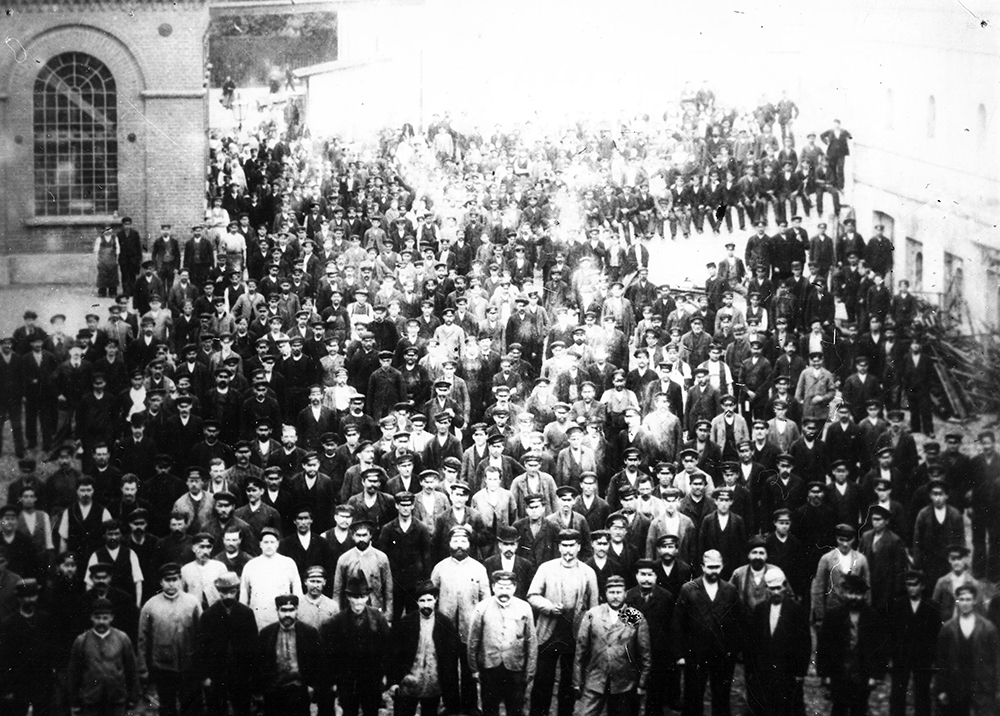 Rewolucja 1905 roku: Łódź. Zdjęcie demonstracji robotniczej