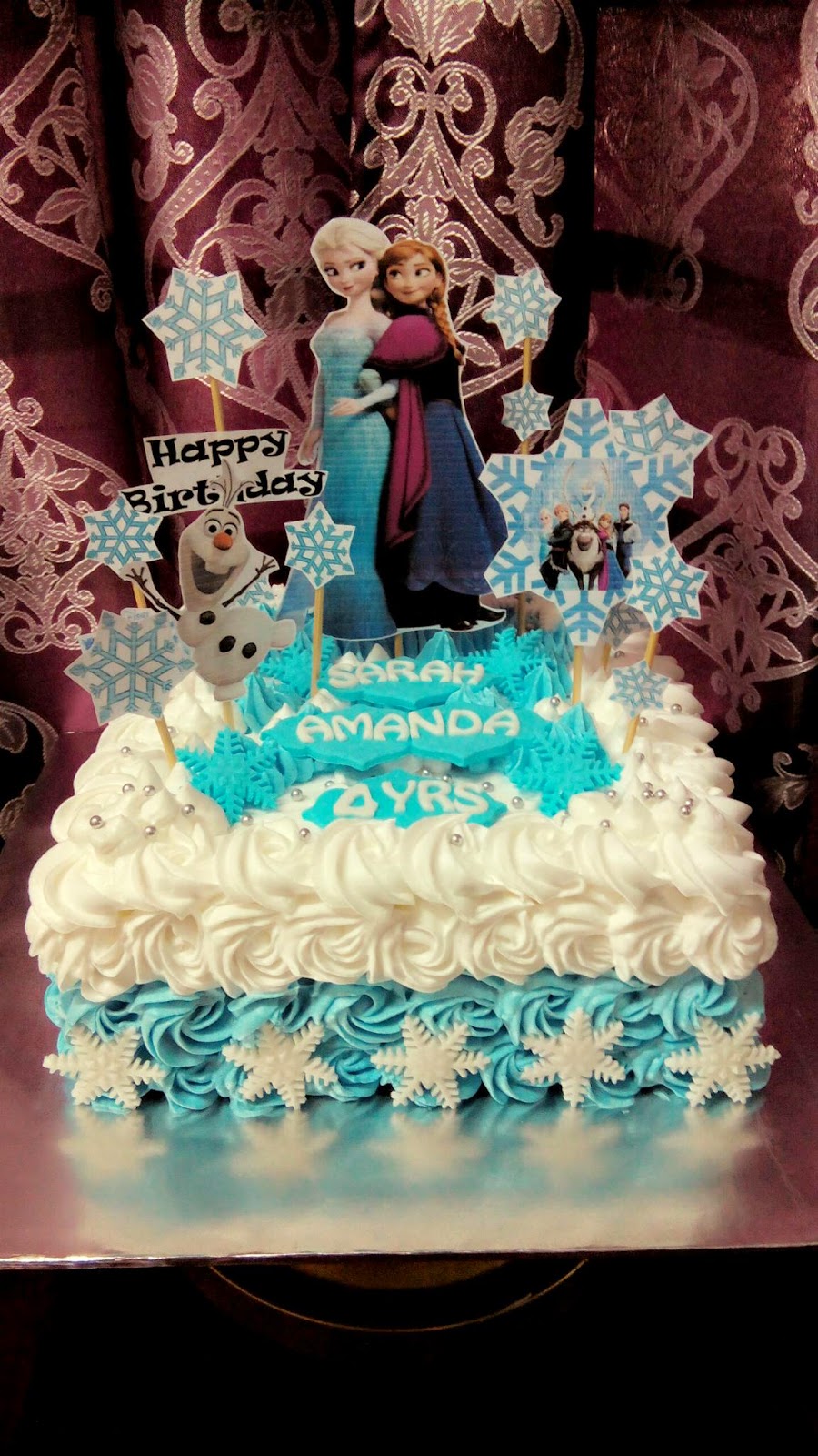 szcutesweet: Birthday cake theme frozen