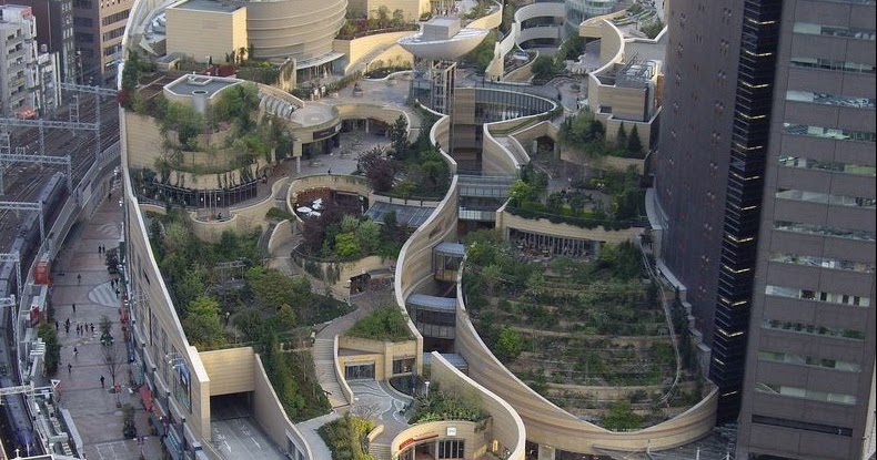 Roof Gardens at Namba Parks, Osaka, Japan | Amusing Planet