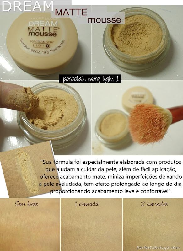 Base Dream Matte Mousse Maybelline (testei) | Perfeita Beleza