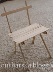 ::My Hobbies::: Popsicle sticks Chair