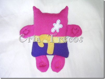 Cria Trecos Tricôs: n-Cats: gato almofadinha em tricô