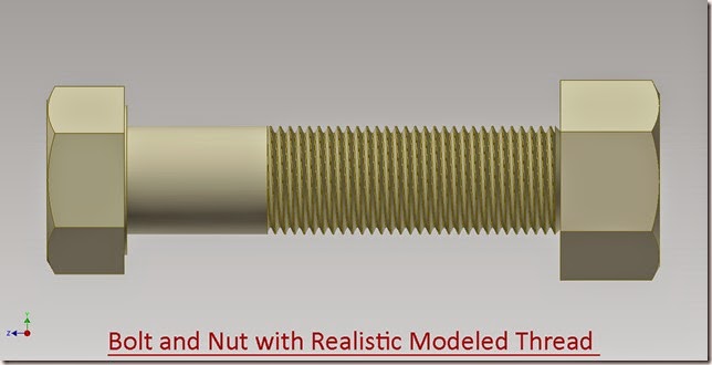 3D Solid Modelling Videos: Bolt and Nut with Realistic Modelled Thread ...