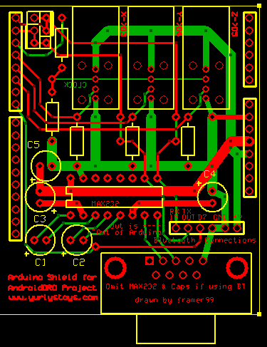 framer99: Custom Arduino Shield for Android DRO Project