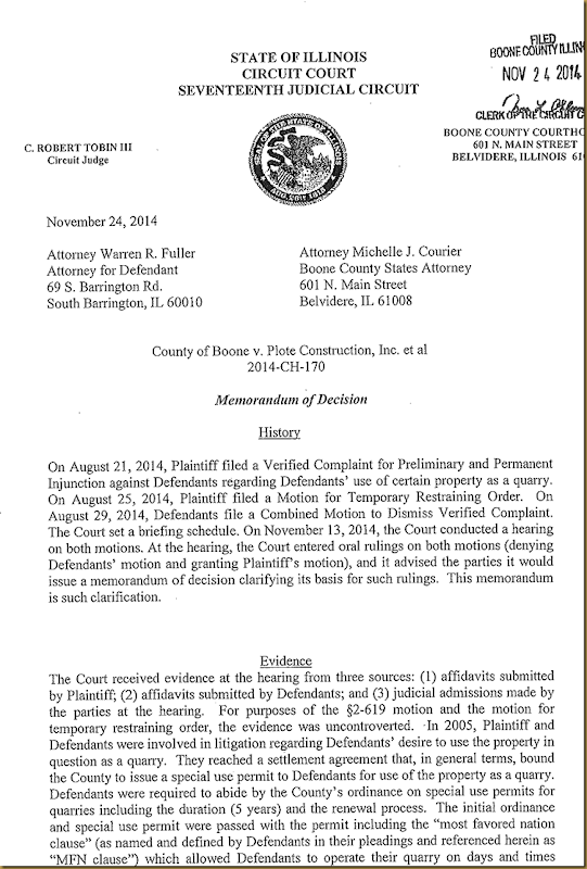 Boone County Watchdog: Judge Tobin’s decision in Plote Case