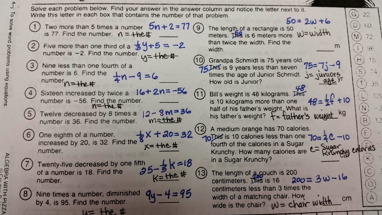 MATH 8 WITH MRS. REICHE: Baby Buzzard Equations
