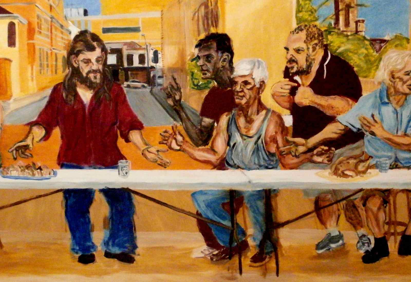 Last Supper at the Newtown Mission: More food on the table