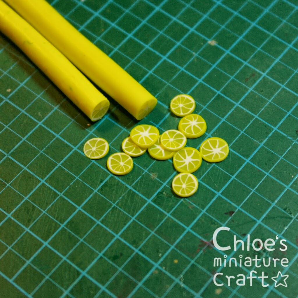 Chloe's Miniature Craft: 미니어쳐 토핑 레몬 바나나/lemon banana cane slice polymer ...