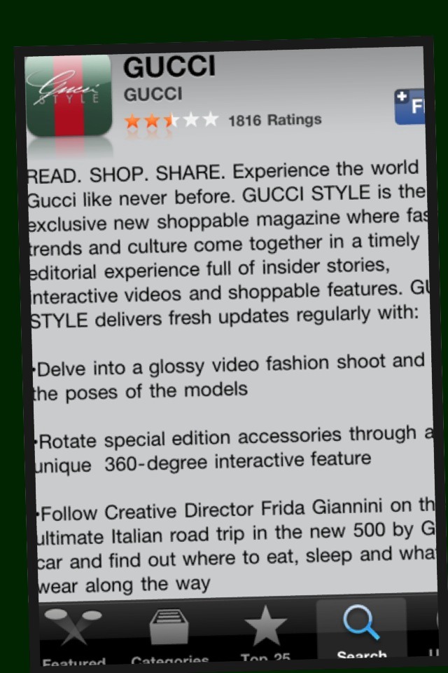 DIARY OF A CLOTHESHORSE: One to checkout: Gucci Style iPhone app