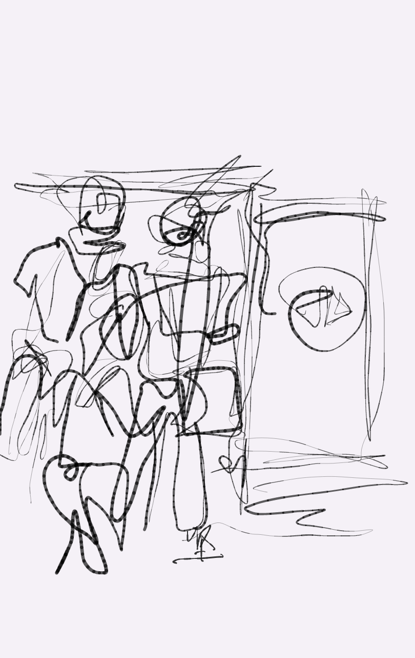 In Singapore: Drawing; MRT station