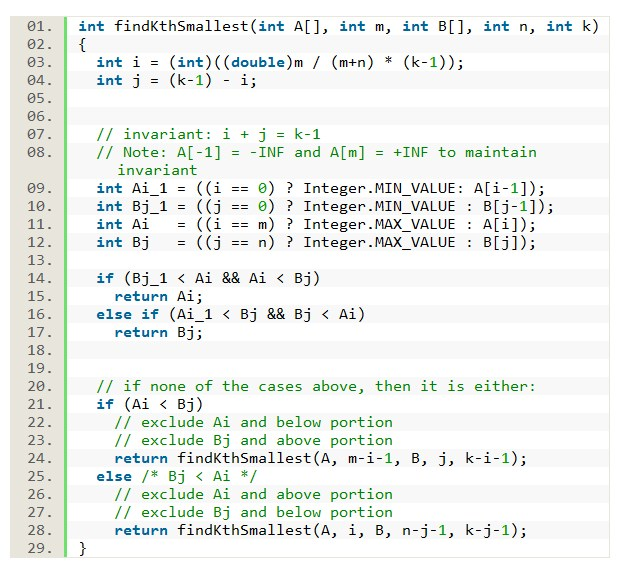 Algo Ramblings: Kth Smallest element