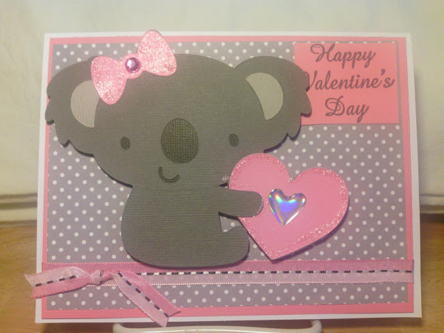 Kim's simply cards: Koala bear valentine