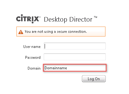 citrix info: How to pre-populate domain name on Desktop Director web page