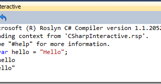 Interactive C# Microsoft Roslyn